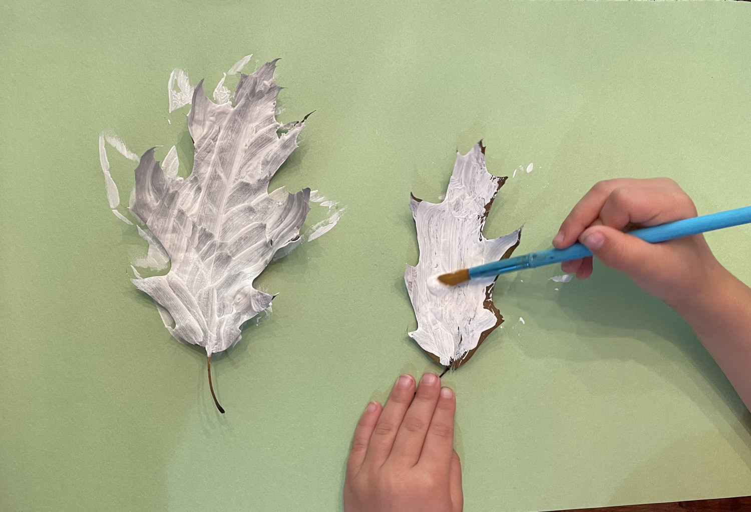 Crafting with Kids — Spooky Ghost Leaves Craft