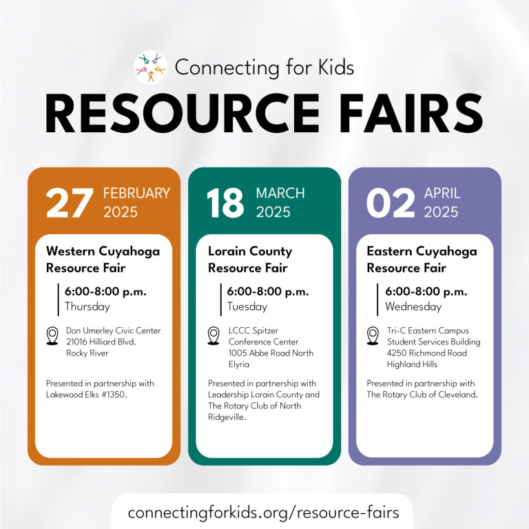 Connecting for Kids Offers Three Free Resource Fairs in Northeast Ohio